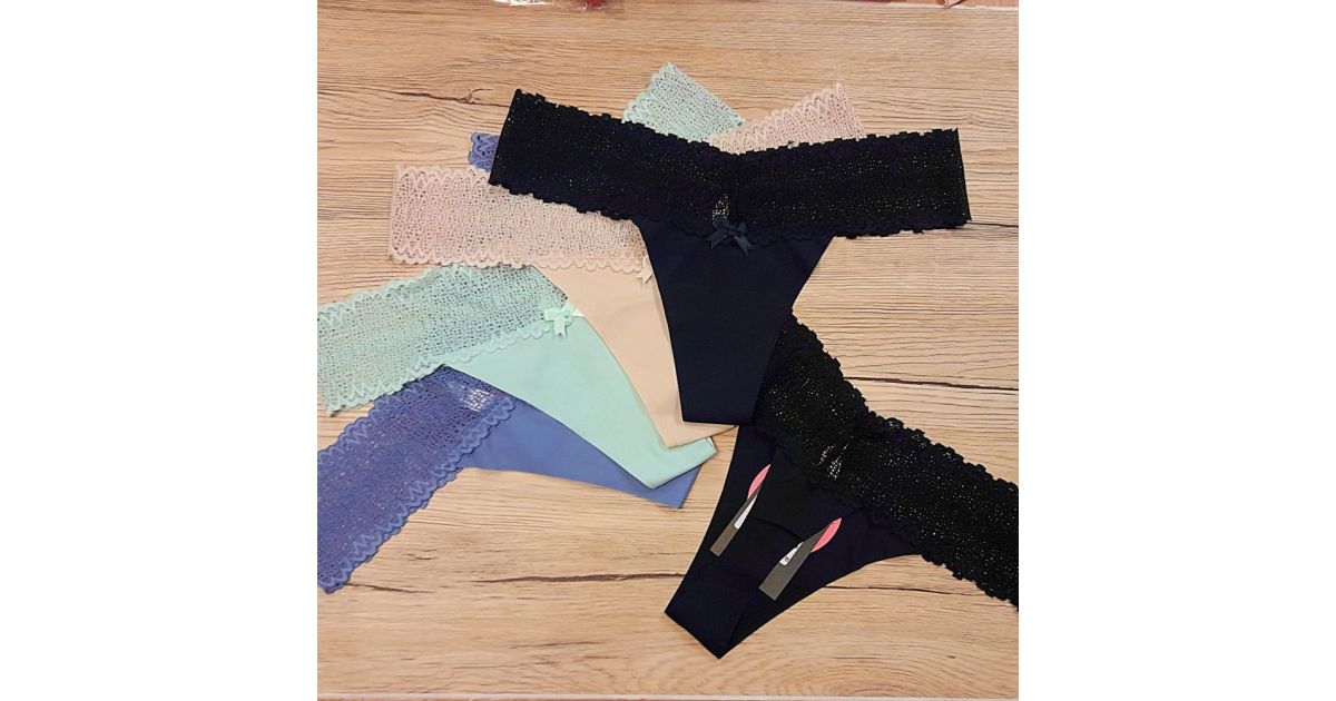 Poppy lézervágott csipkés derekú tanga - fehernemu.hu webáruház