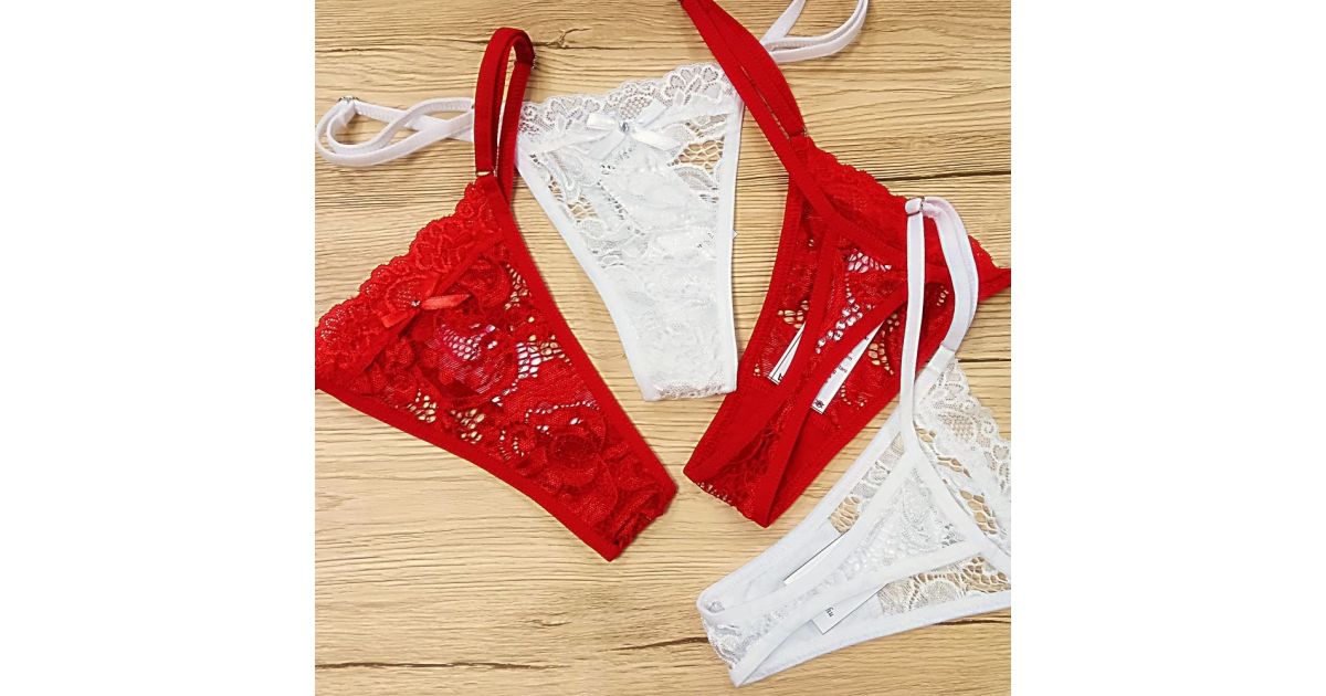 "Flower" csipkés tanga kis masnival (állítható pántos) - fehernemu.hu ...