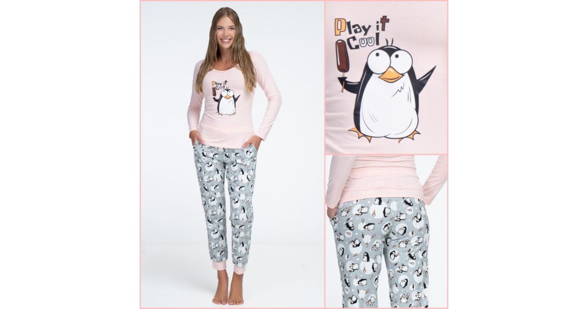 Poppy Kyra Pizsama, Chill Pingvin - fehernemu.hu webáruház