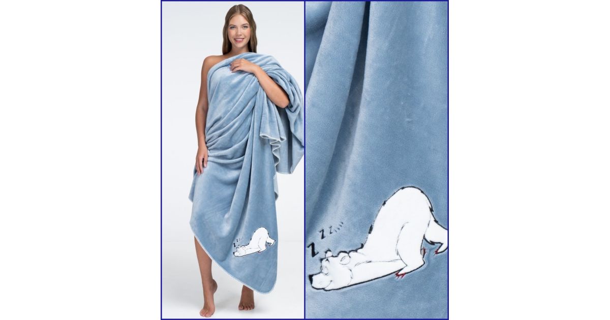 Poppy jegesmedve mintás takaró - fehernemu.hu webáruház